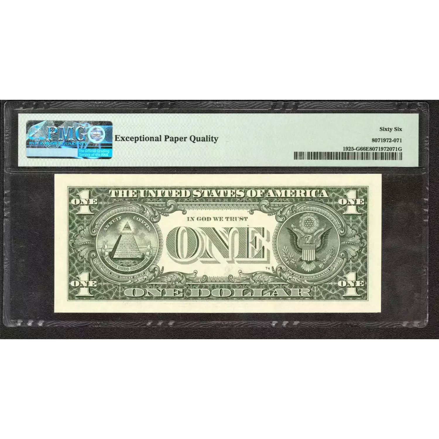 $1 1999 Green seal. Small Size $1 Federal Reserve Notes 1925-G ...