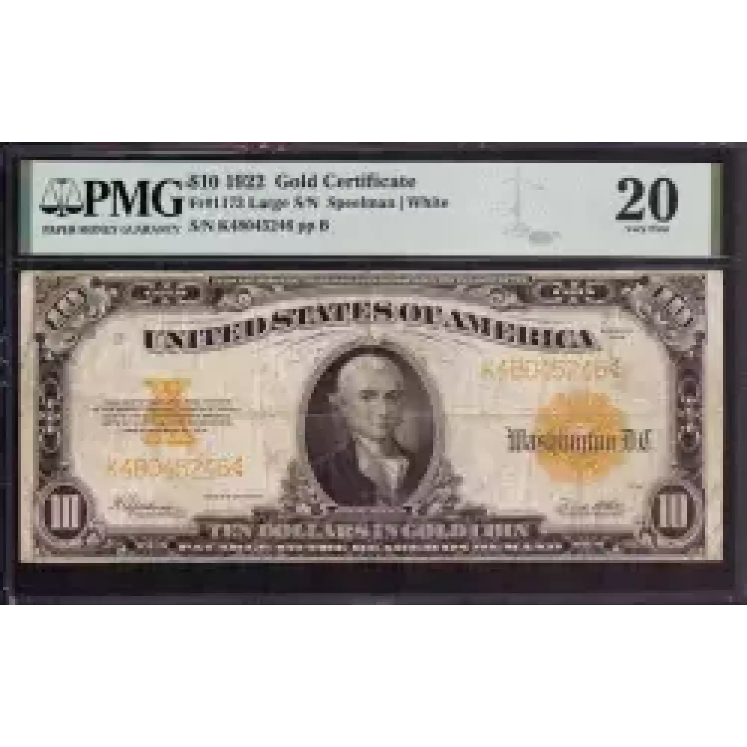 $10 1922 Gold Gold Certificates 1173 - Kearney Coin Center
