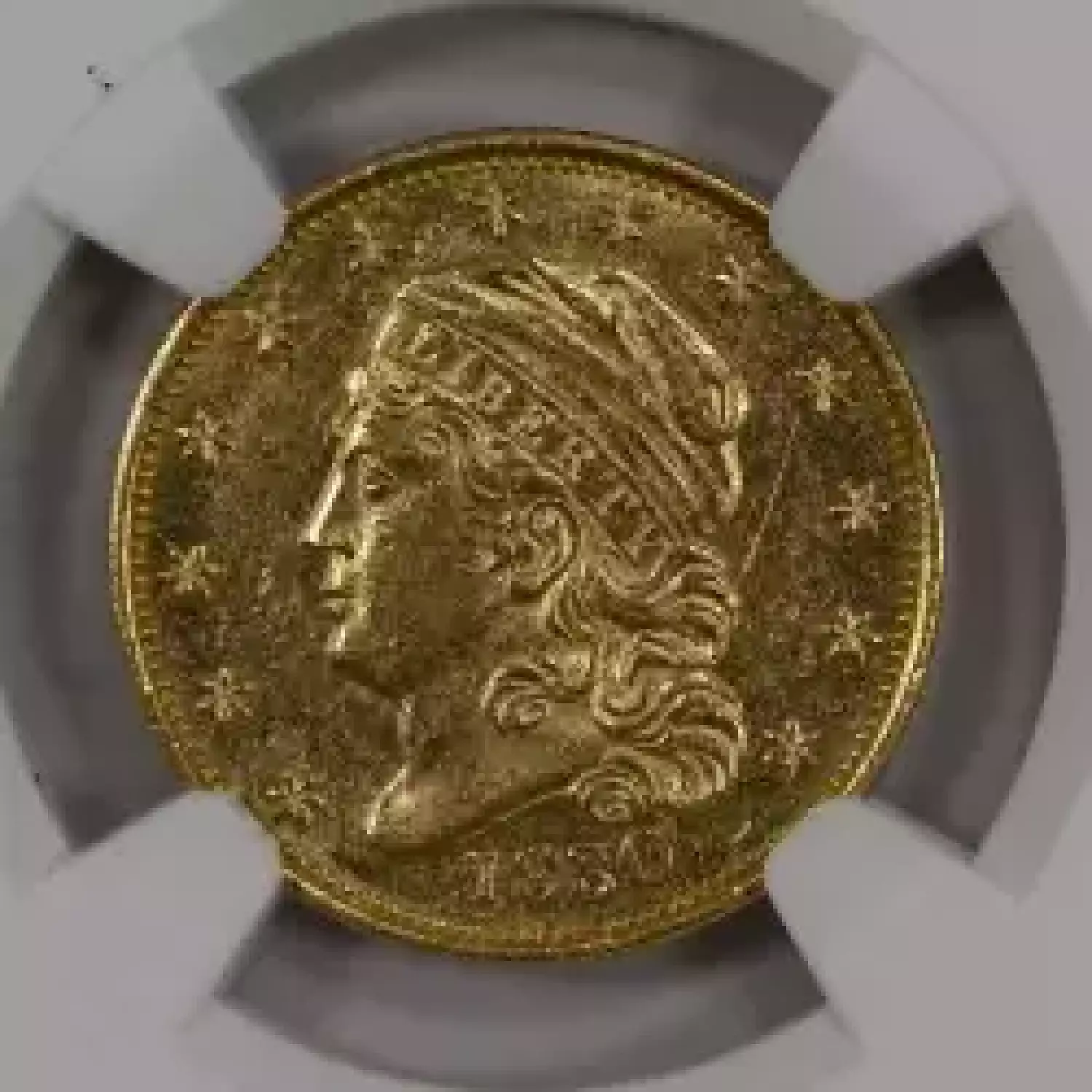 1830-PHILADELPHIA Gold Quarter Eagles Capped Head to Left NGC MS-62 BD ...