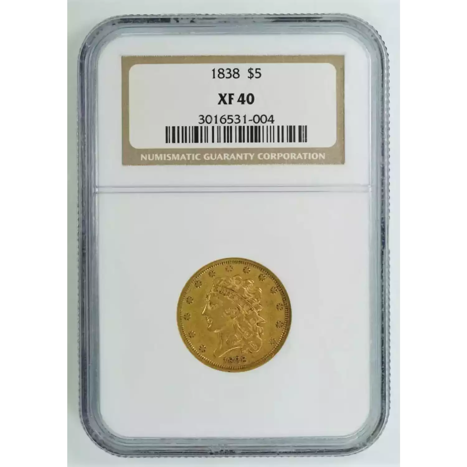 1838-PHILADELPHIA Gold Half Eagles Classic Head NGC XF-40 - Kearney ...