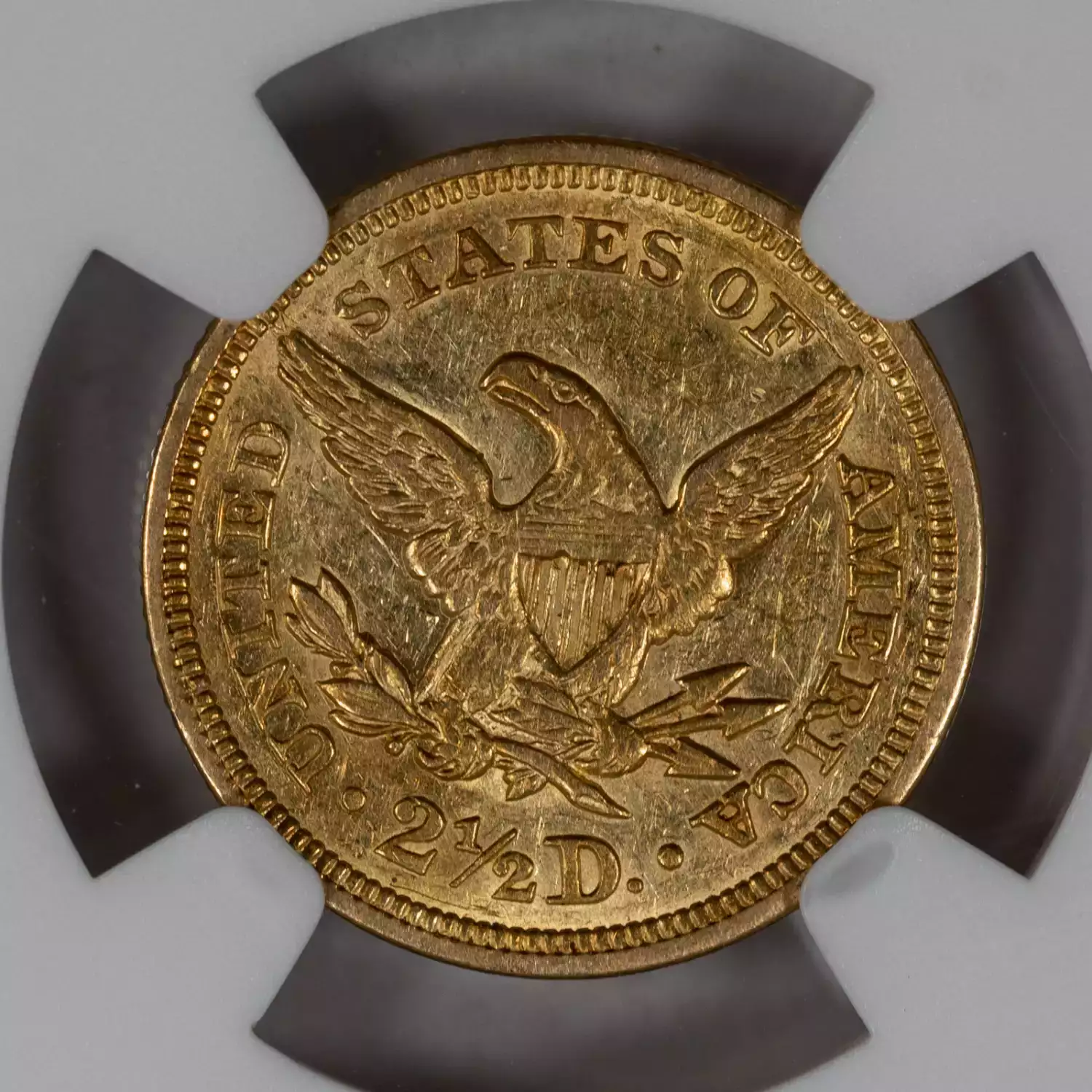 1850-PHILADELPHIA $2.50 Gold Liberty Head Quarter Eagle NGC AU-58 ...