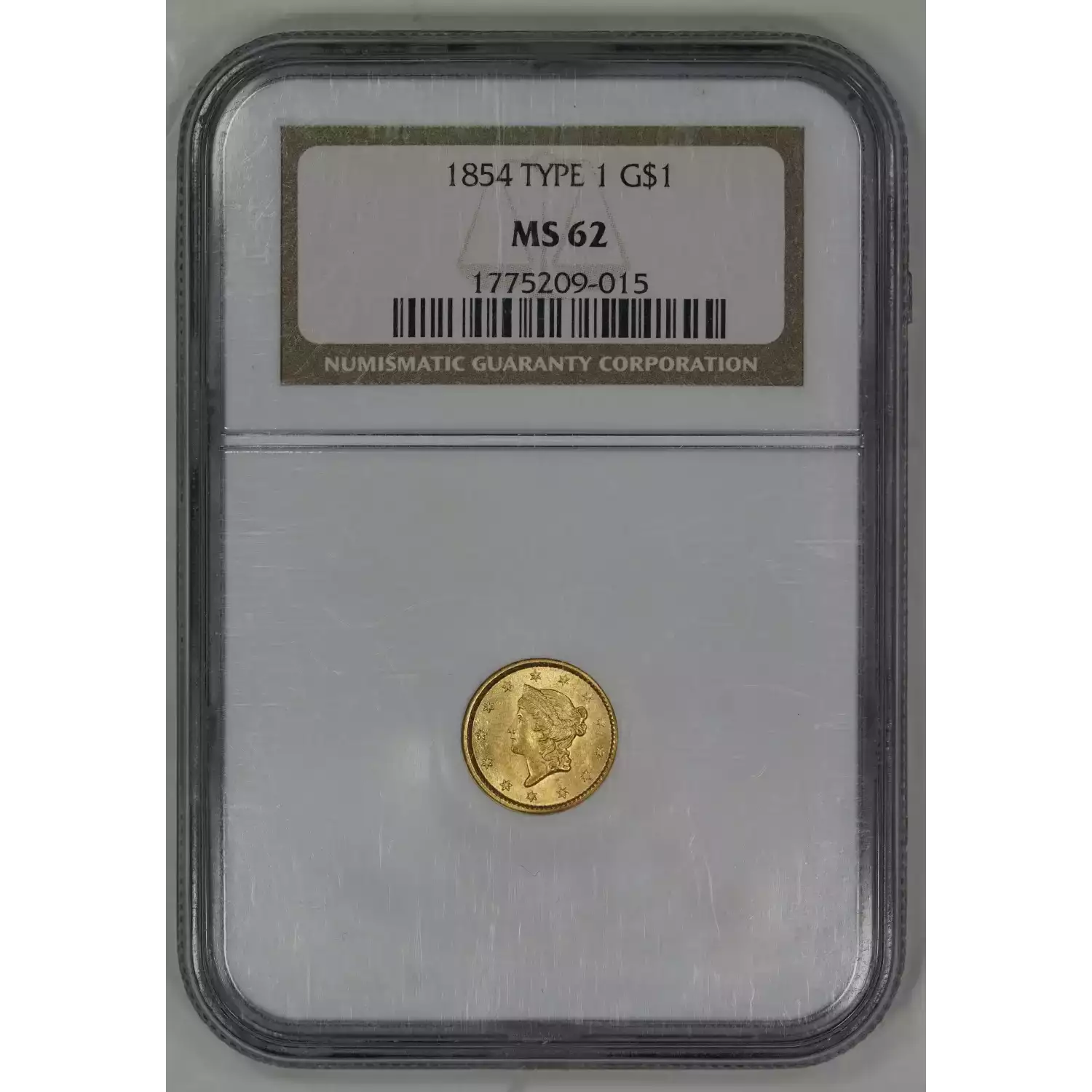 1854-PHILADELPHIA Gold Dollars Liberty Head NGC MS-62 - Kearney Coin Center