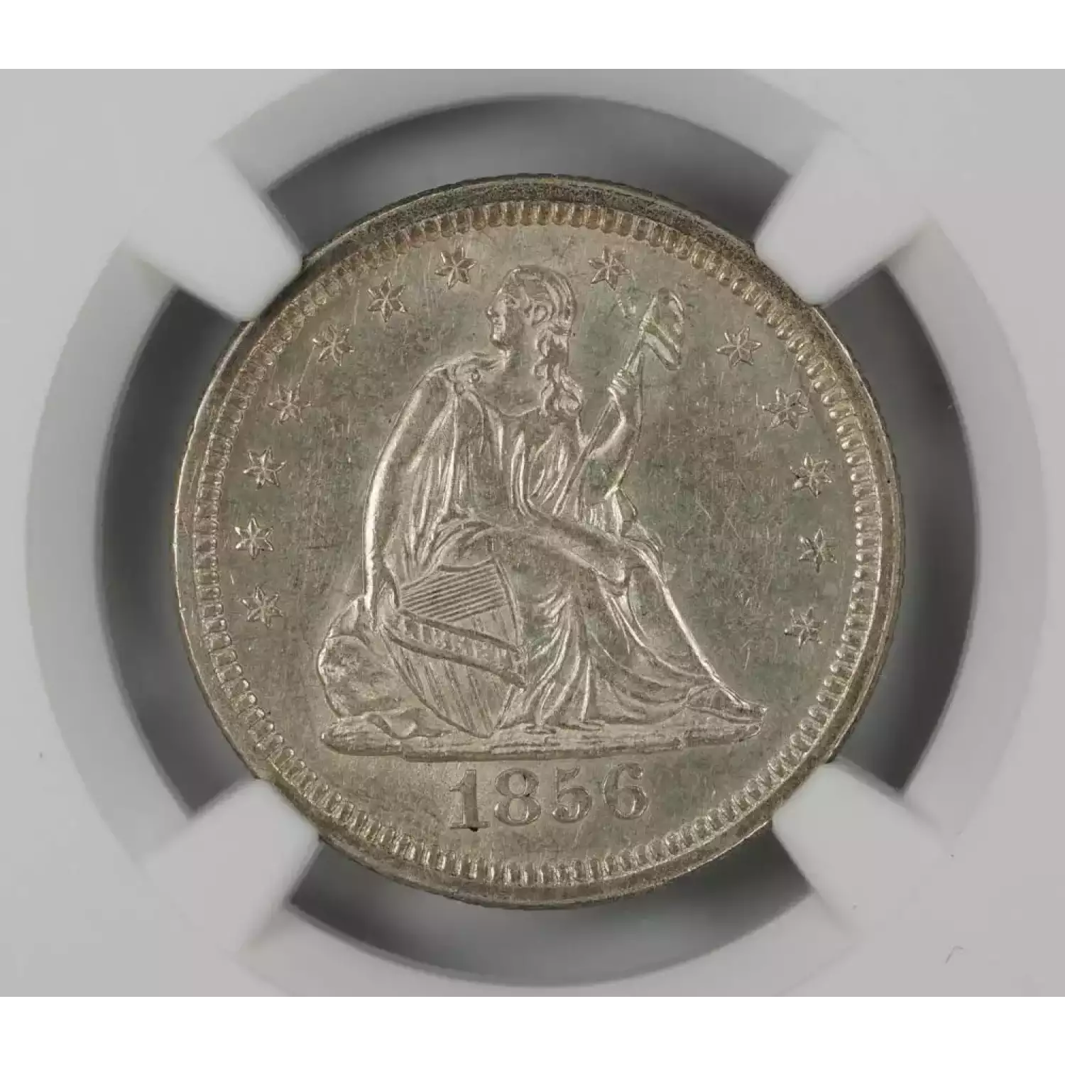 1856-PHILADELPHIA Seated Liberty Quarter NGC AU-58 - Kearney Coin Center