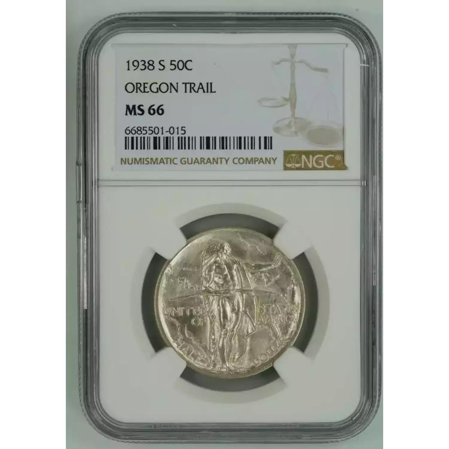 1938-SAN FRANCISCO Classic Commemorative Oregon Trail Memorial NGC MS-66 OREGON TRAIL - Kearney ...