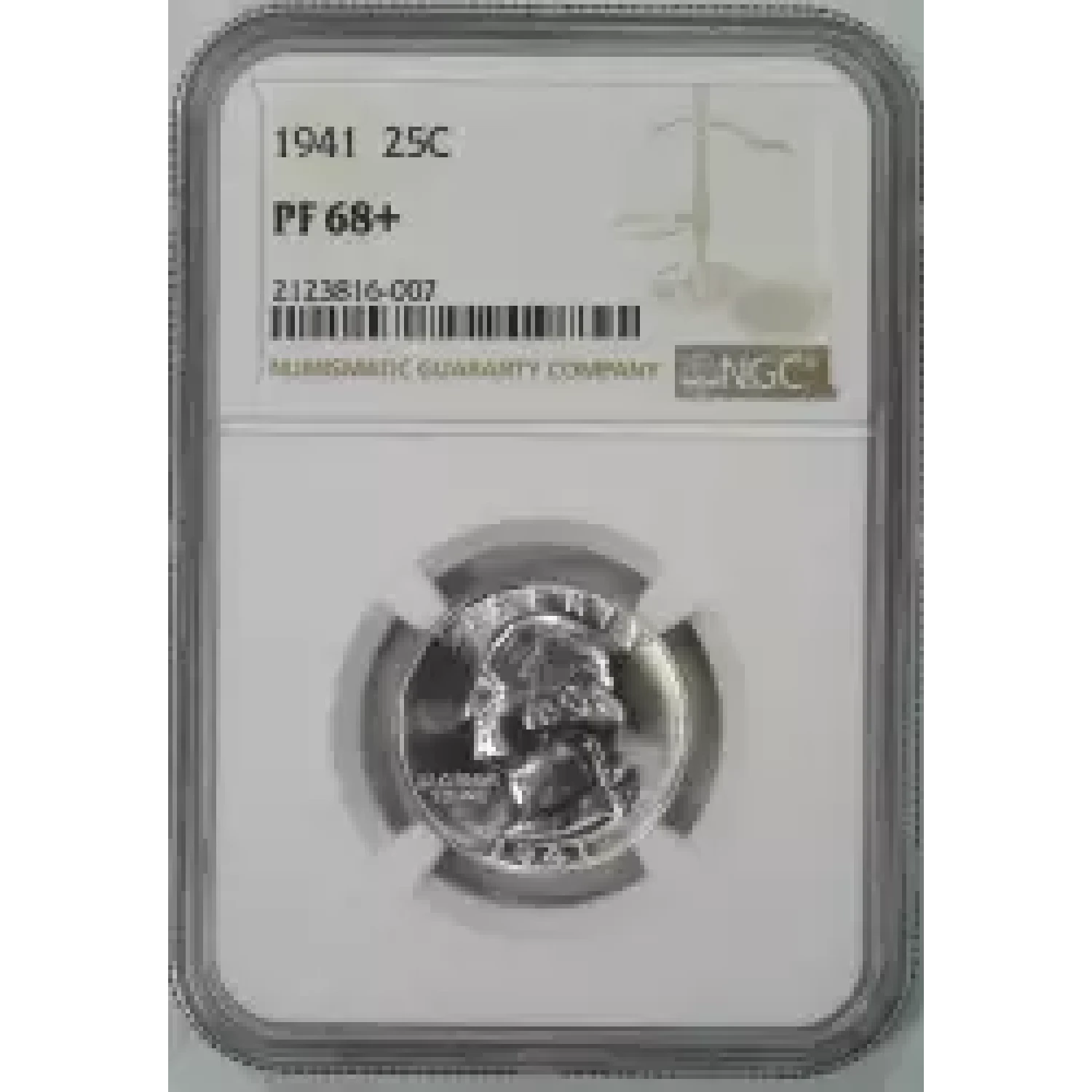 1941-PHILADELPHIA Quarter Dollars Silver Coinage NGC PF-68+ - Kearney ...