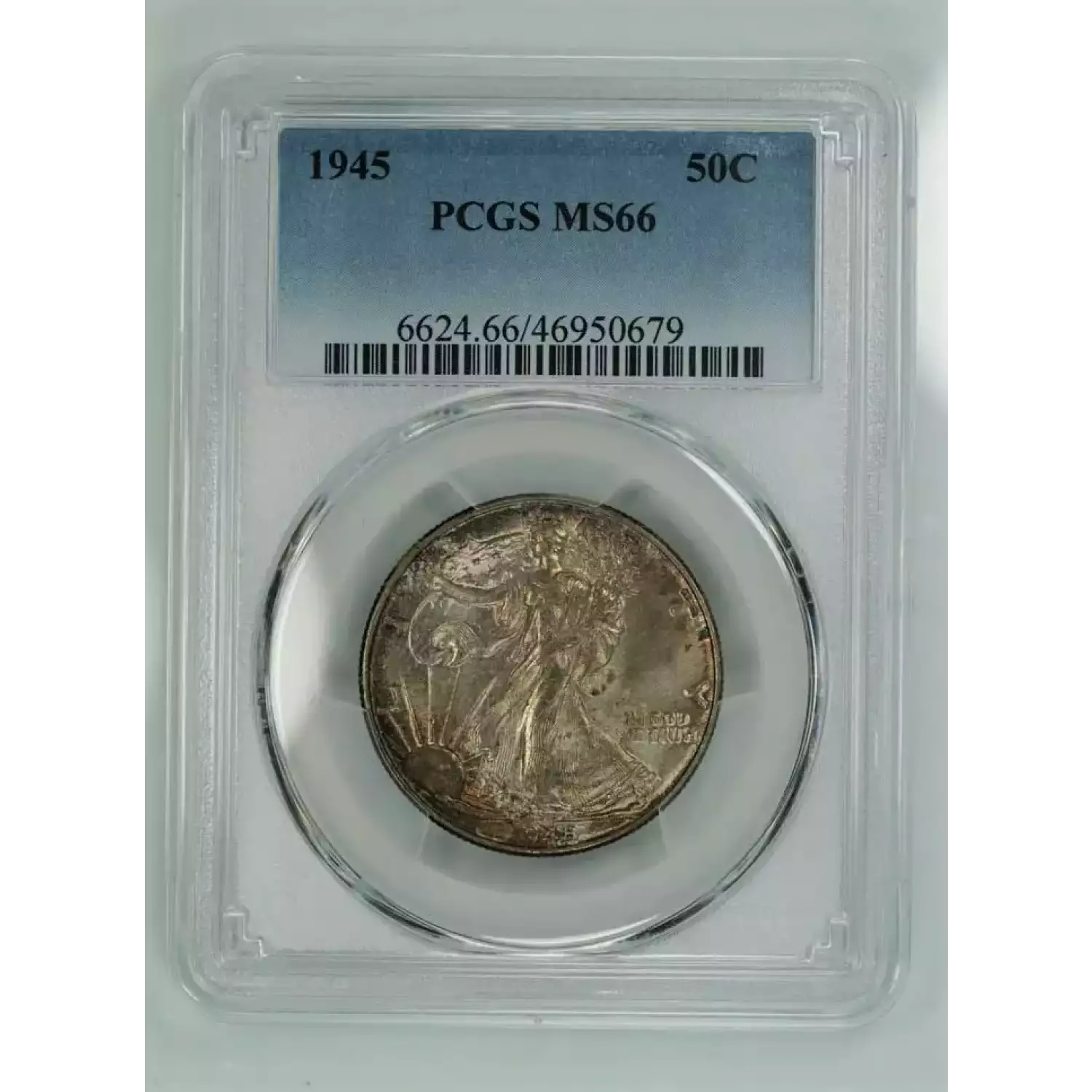 1945-PHILADELPHIA Half Dollars Liberty Walking PCGS MS-66 - Kearney Coin Center