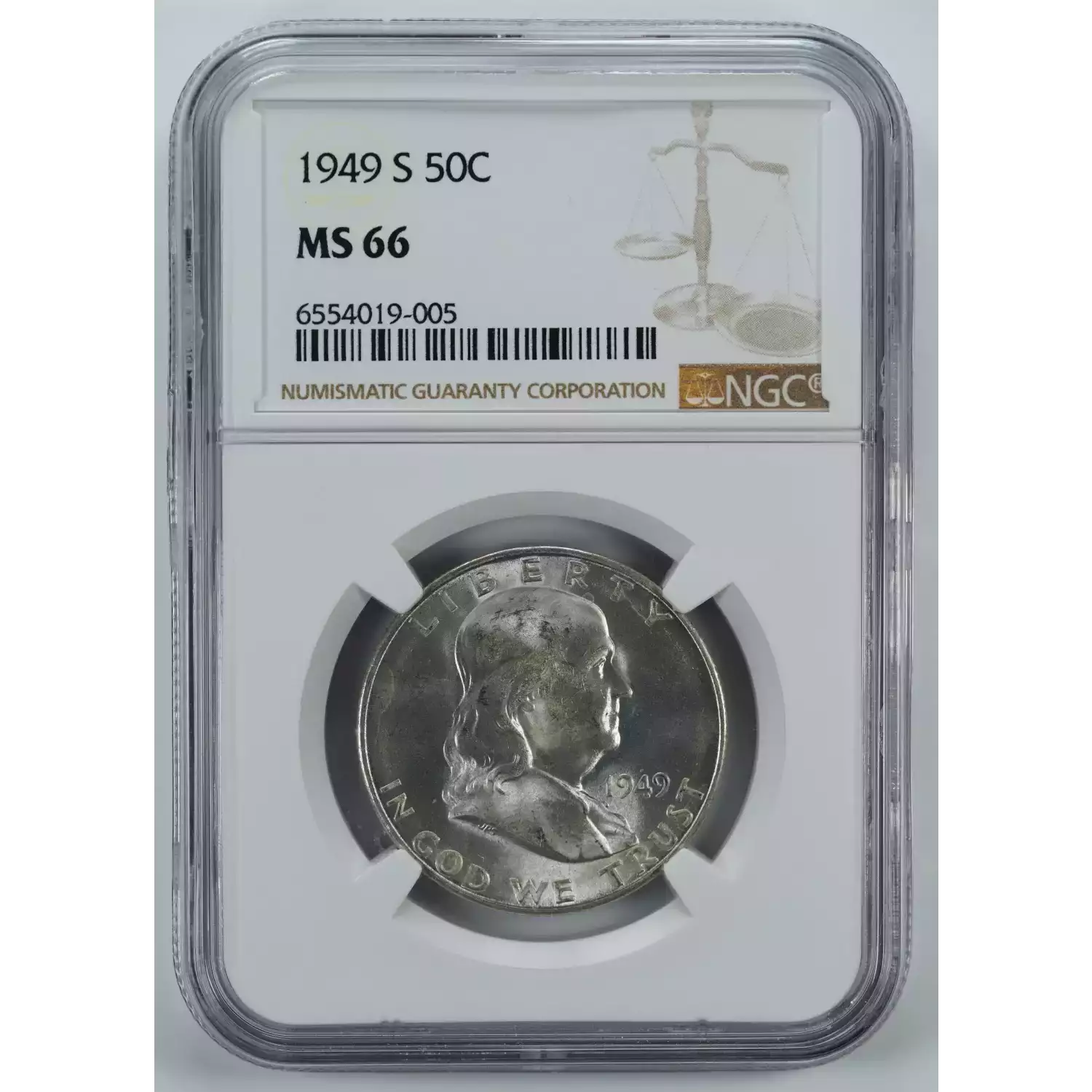 1949-SAN FRANCISCO Half Dollars Franklin NGC MS-66 - Kearney Coin Center 1949-SAN FRANCISCO Half Dollars Franklin NGC MS-66 - Kearney Coin Center