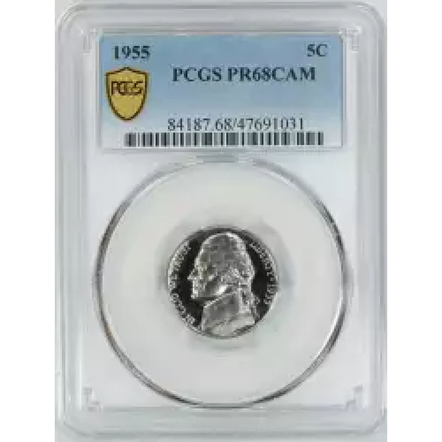 1955-PHILADELPHIA Nickel Jefferson PCGS PR-68 CAM - Kearney Coin Center