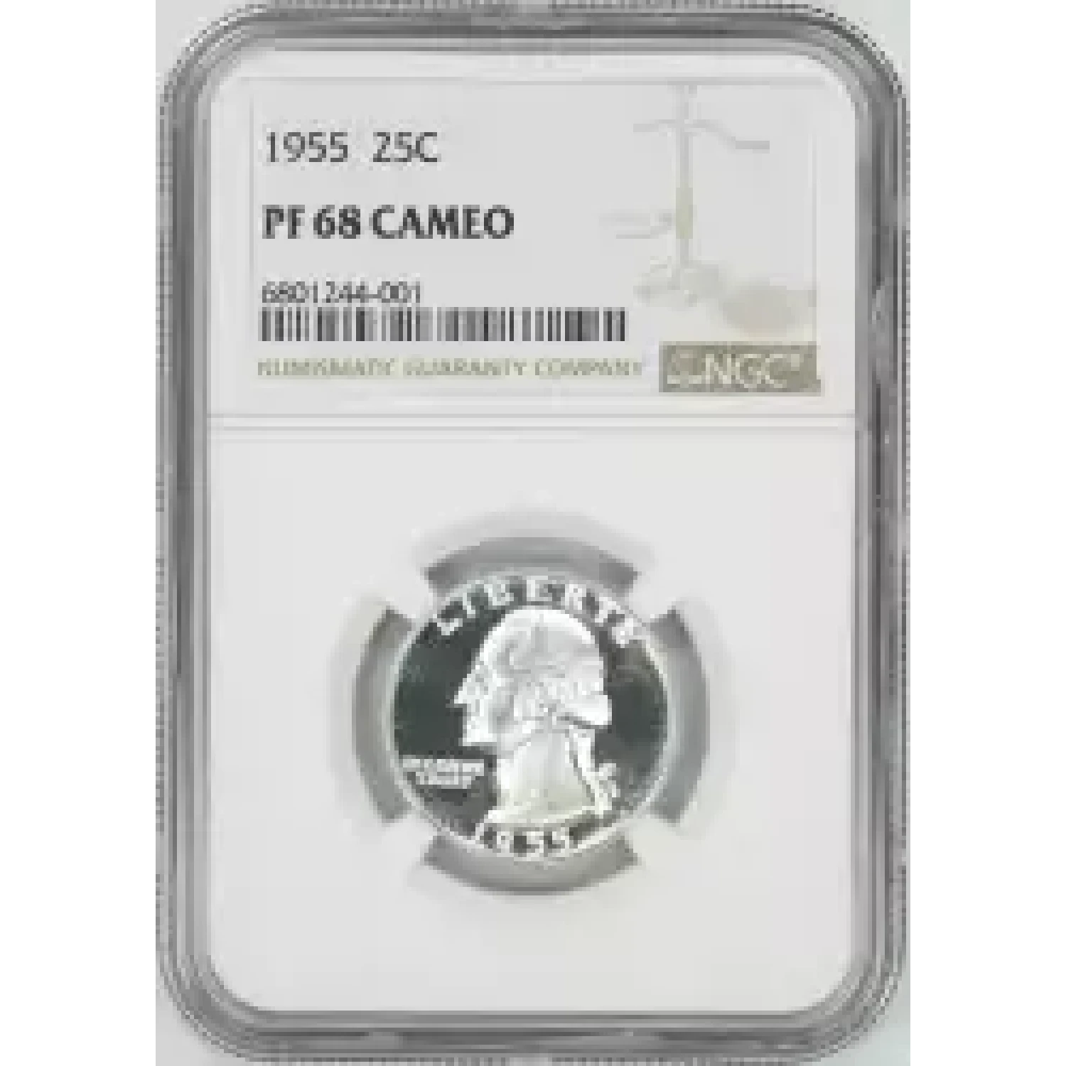 1955-PHILADELPHIA Quarter Dollars Silver Coinage NGC PF-68 CAMEO ...