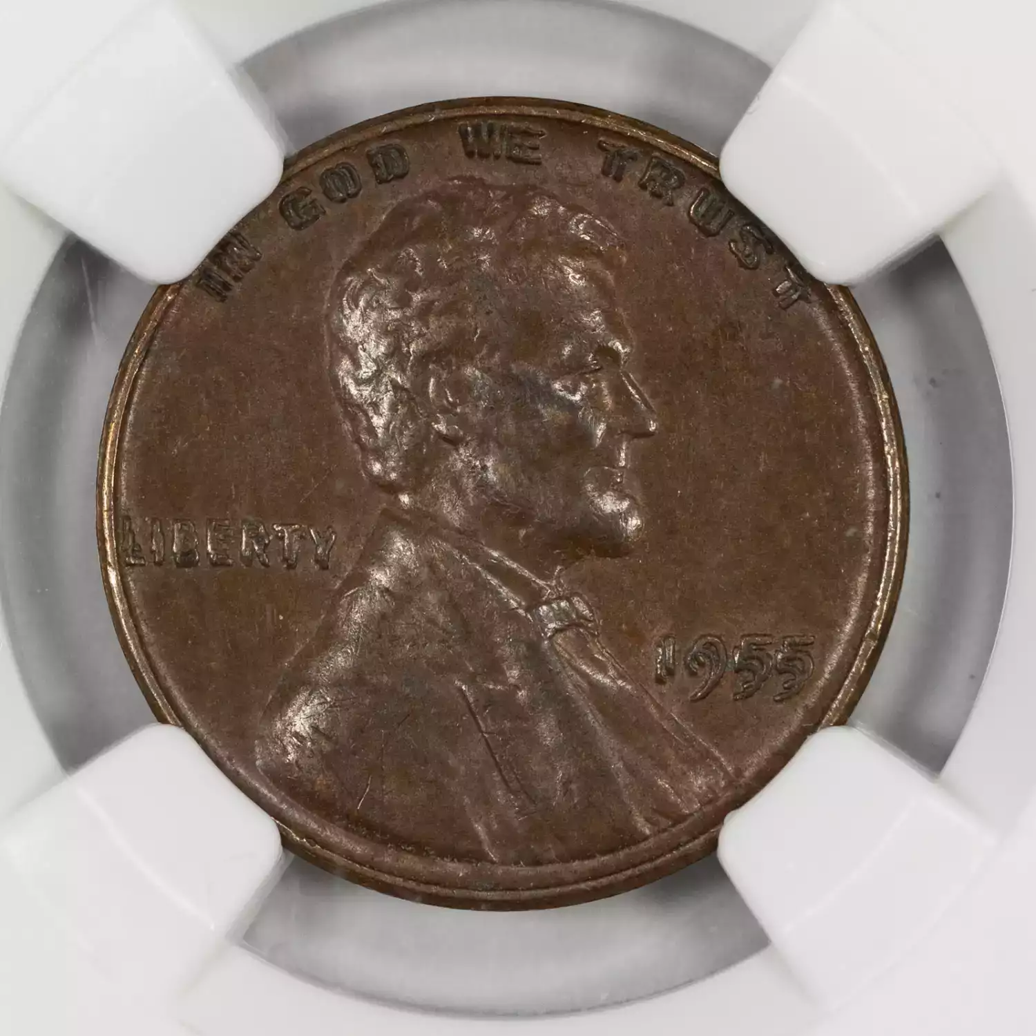 1955-PHILADELPHIA Small Cents Lincoln, Wheat Ears Reverse NGC AU-55 BN DDO - Kearney Coin Center