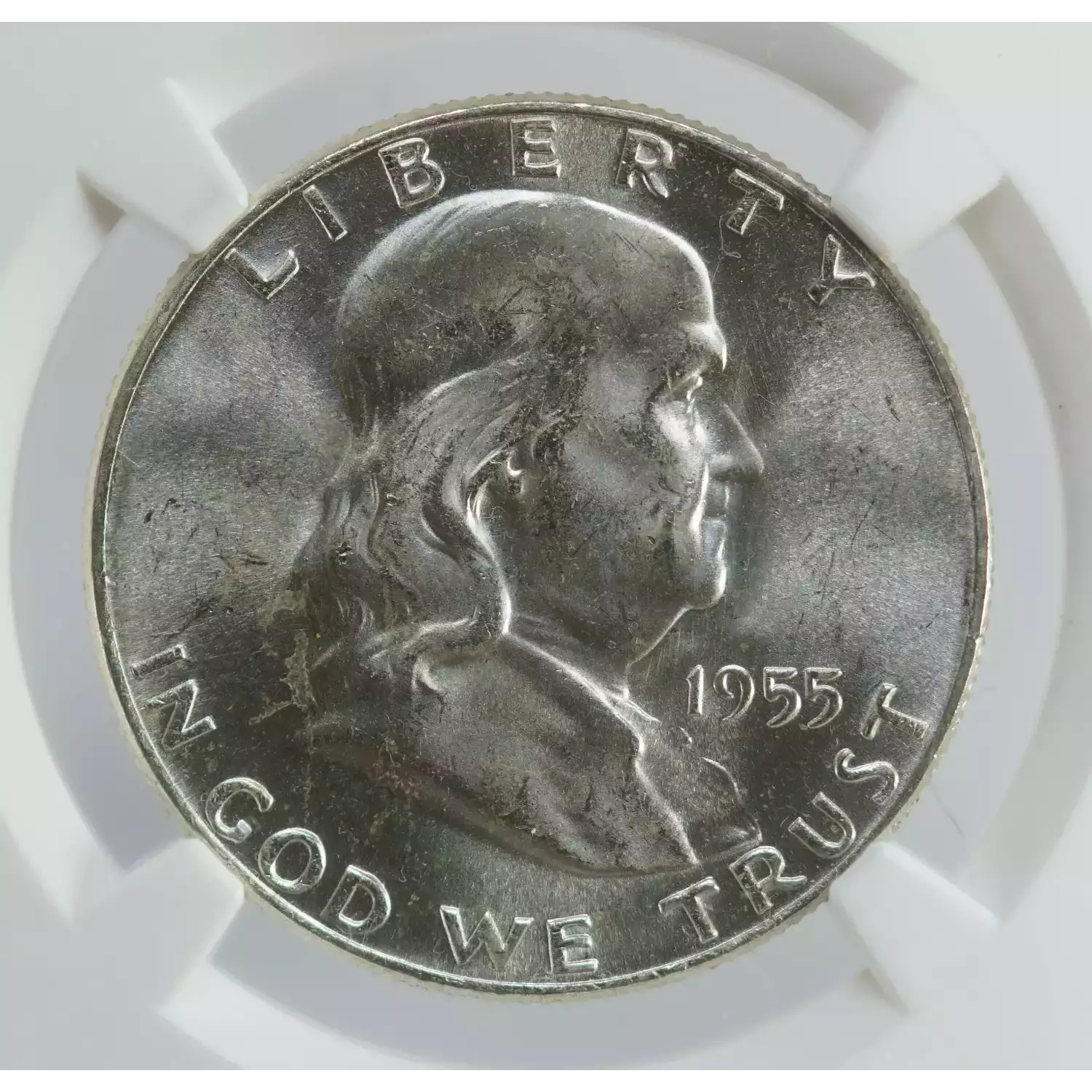 1955-PHILADELPHIA Half Dollars Franklin NGC MS-65 FBL - Kearney Coin Center