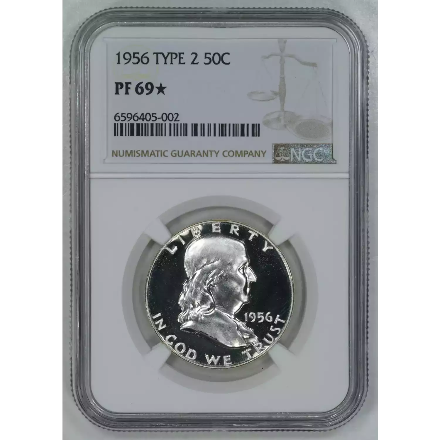 1956-PHILADELPHIA Half Dollars Franklin NGC PF-69* TY2 - Kearney Coin ...