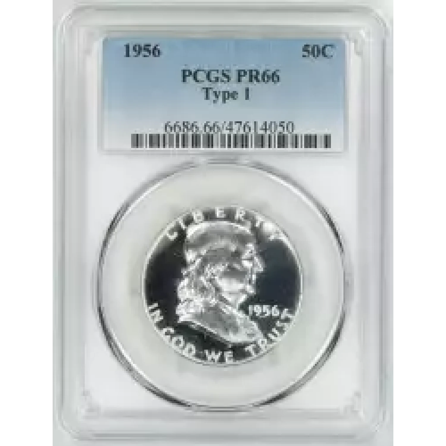 1956-PHILADELPHIA Half Dollars Franklin PCGS PR-66 Type 1 - Kearney ...