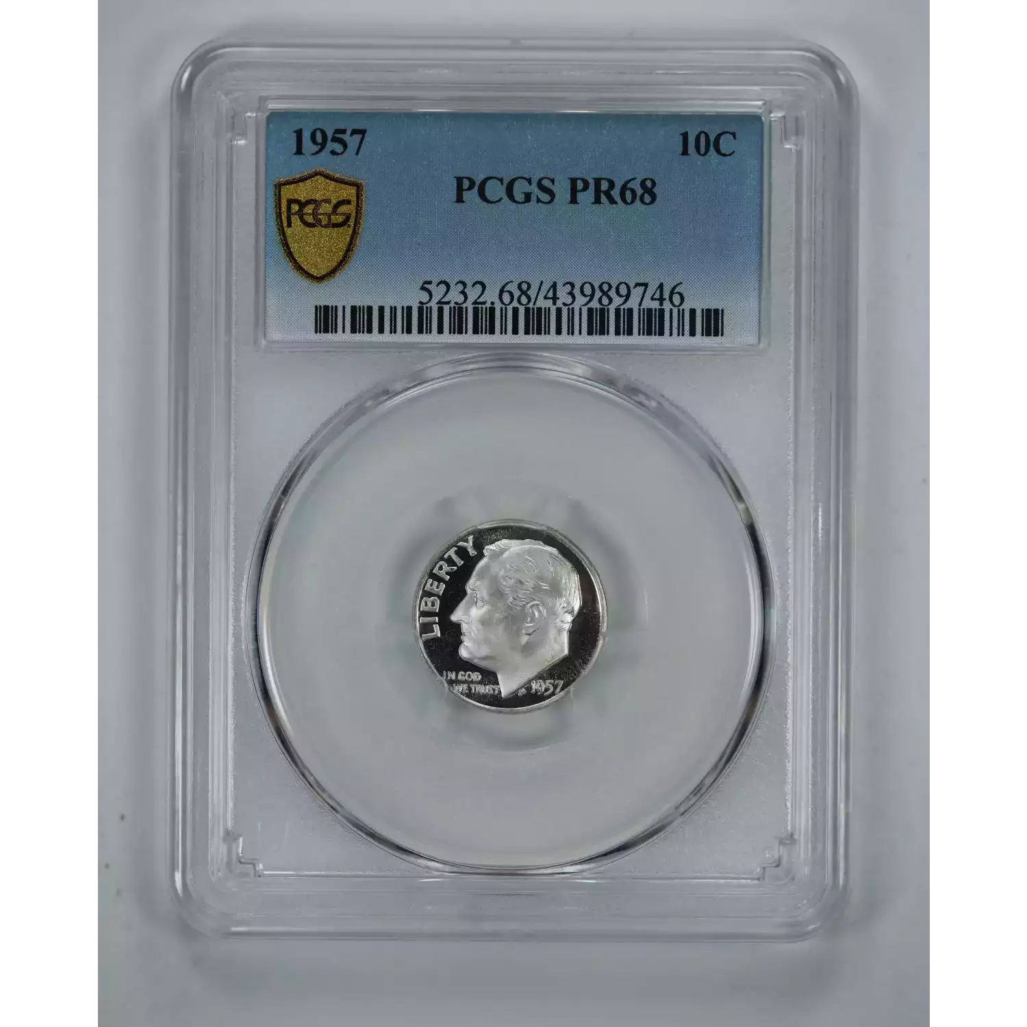 1957-PHILADELPHIA Dimes Roosevelt PCGS PR-68 - Kearney Coin Center
