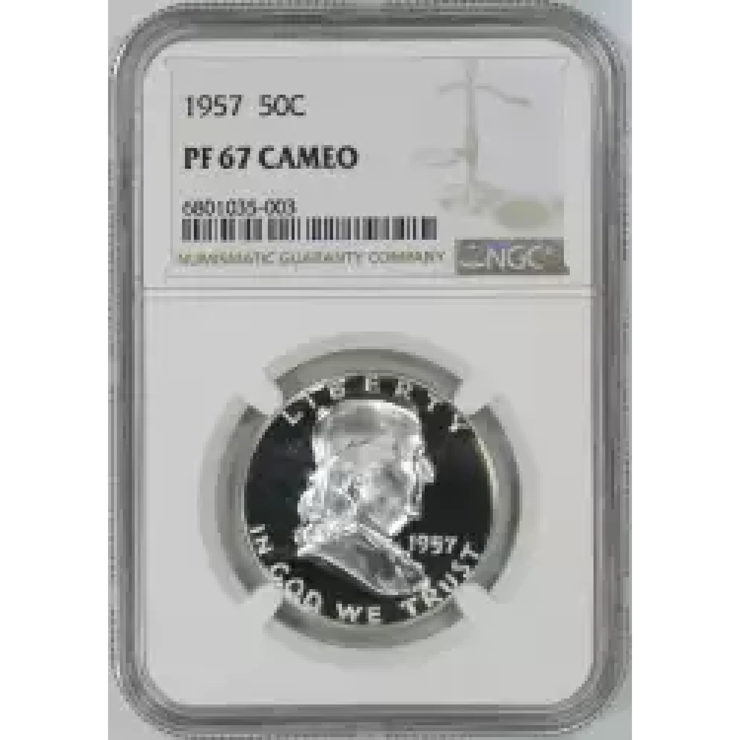 1957-PHILADELPHIA Half Dollars Franklin NGC PF-67 CAMEO - Kearney Coin ...