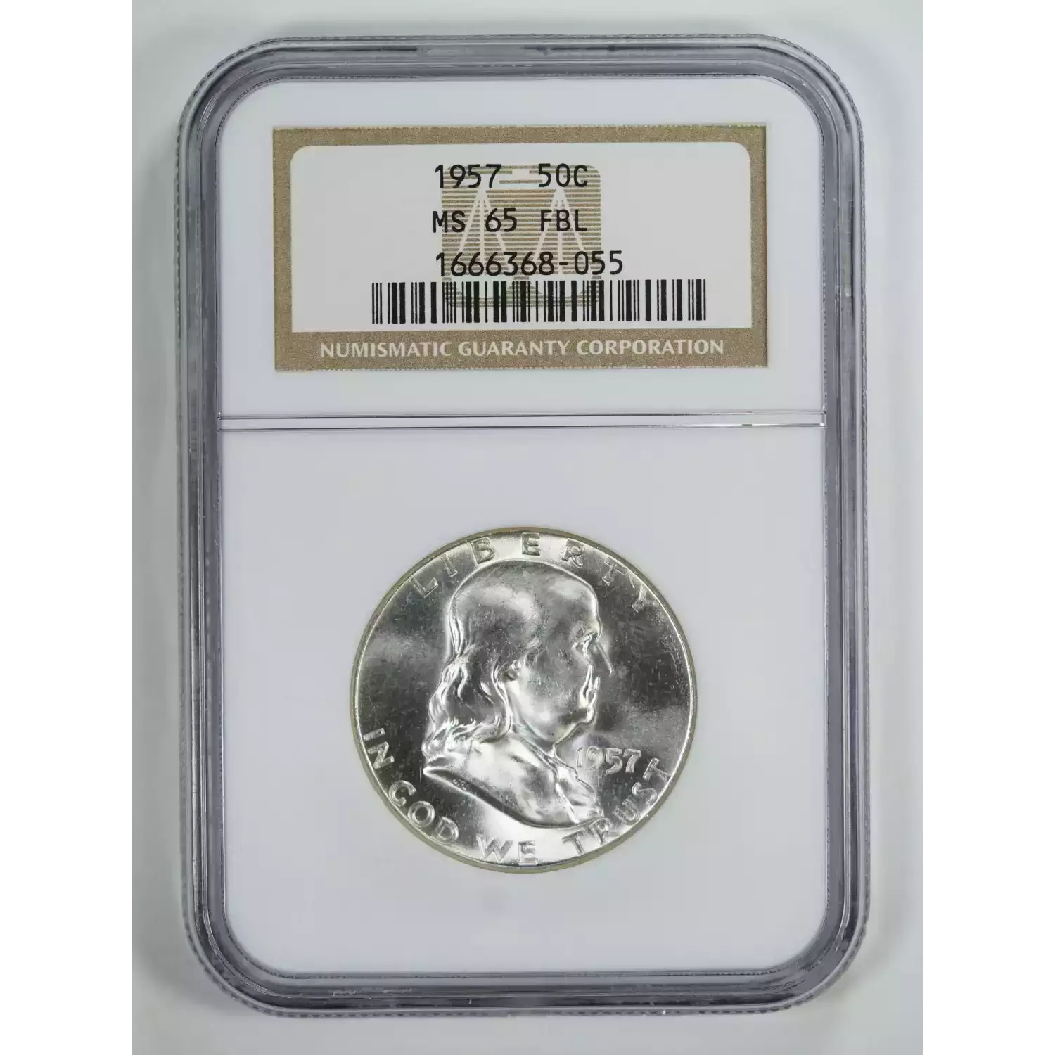 1957-PHILADELPHIA Half Dollars Franklin NGC MS-65 FBL - Kearney Coin Center