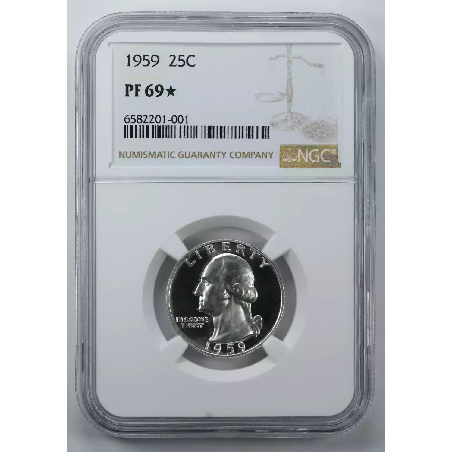 1959-PHILADELPHIA Quarter Dollars Silver Coinage NGC PF-69* - Kearney ...