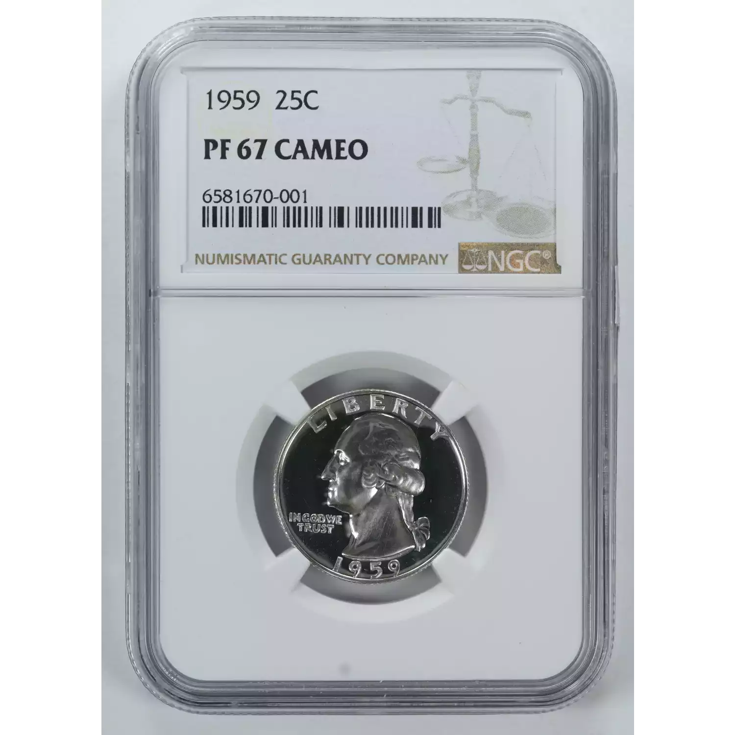 1959-PHILADELPHIA Quarter Dollars Silver Coinage NGC PF-67 CAMEO ...