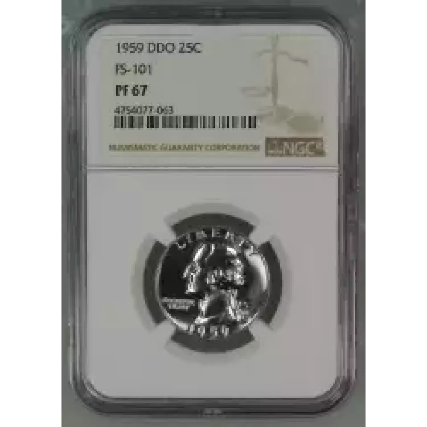 1959-PHILADELPHIA Quarter Dollars Silver Coinage NGC PF-67 FS-101 ...