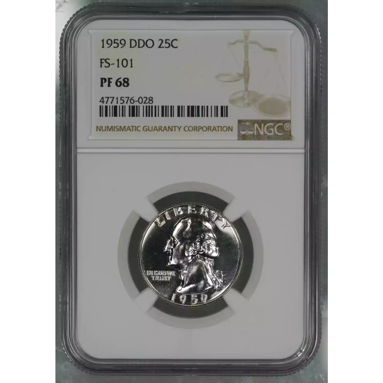 1959-PHILADELPHIA Quarter Dollars Silver Coinage NGC PF-68 DDO FS-101 ...