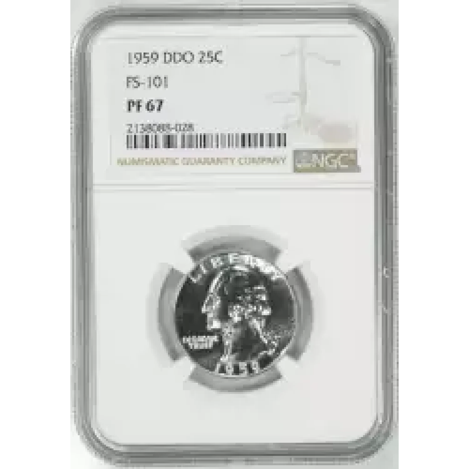 1959-PHILADELPHIA Quarter Dollars Silver Coinage NGC PF-67 DDO FS-101 ...