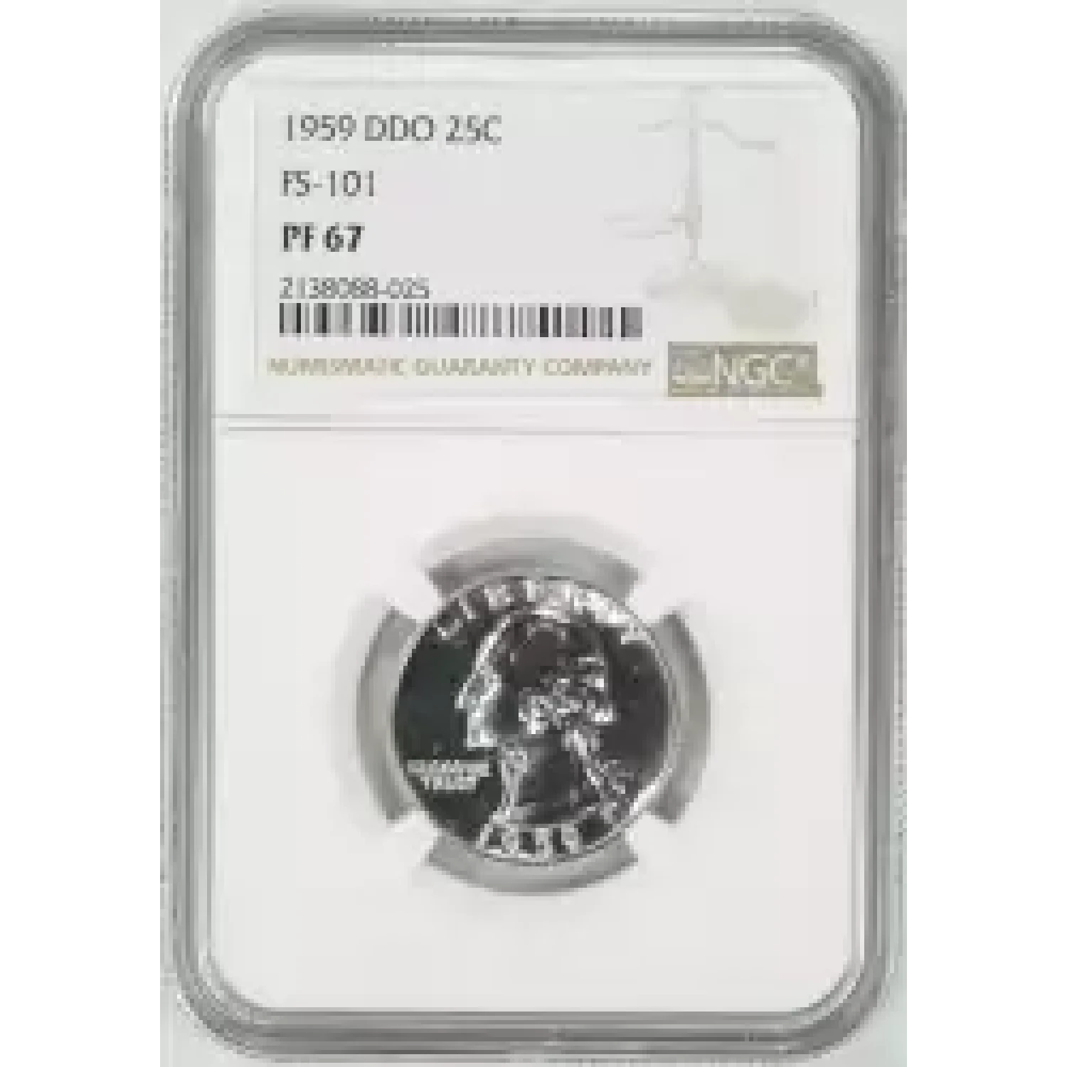 1959-PHILADELPHIA Quarter Dollars Silver Coinage NGC PF-67 DDO FS-101 ...