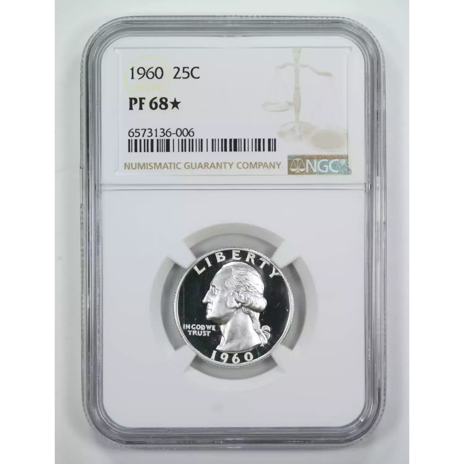 1960-PHILADELPHIA Quarter Dollars Silver Coinage NGC PF-68* - Kearney ...