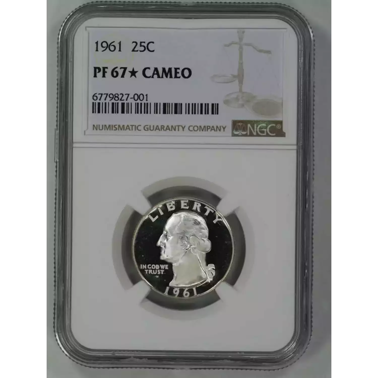 1961-PHILADELPHIA Quarter Dollars Silver Coinage NGC PF-67* CAMEO ...