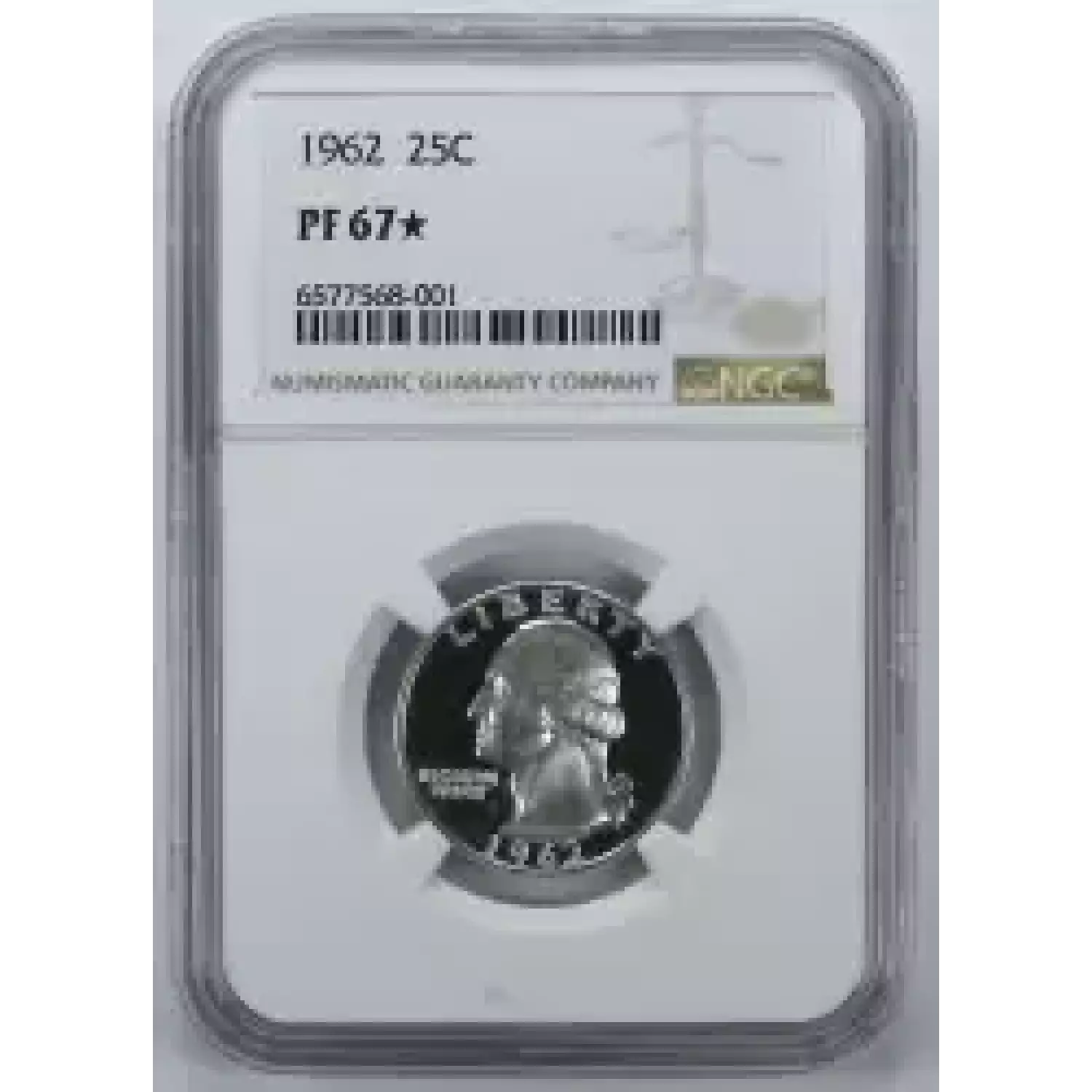 1962-PHILADELPHIA Quarter Dollars Silver Coinage NGC PF-67* - Kearney ...