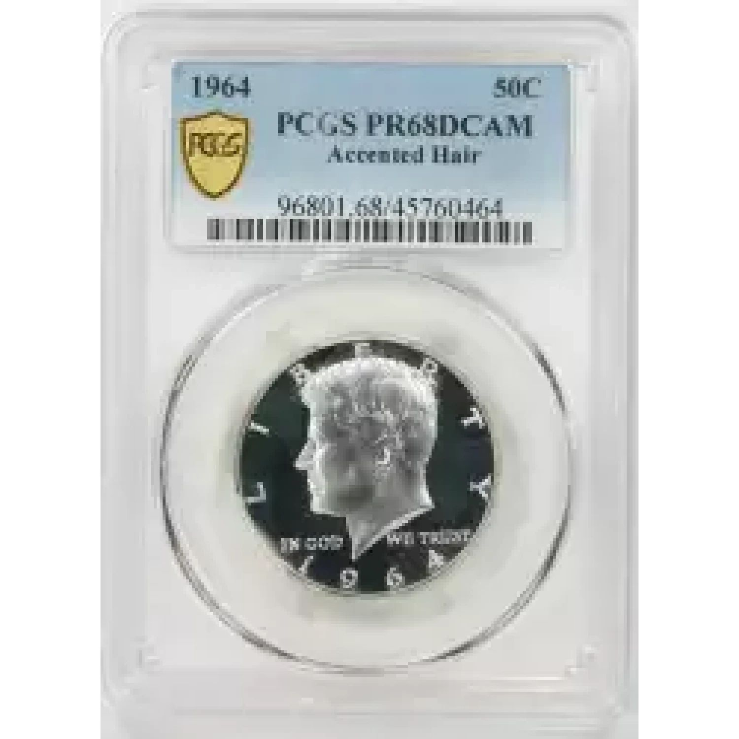 1964-PHILADELPHIA Half Dollars Kennedy PCGS PR-68 DCAM Accented Hair ...