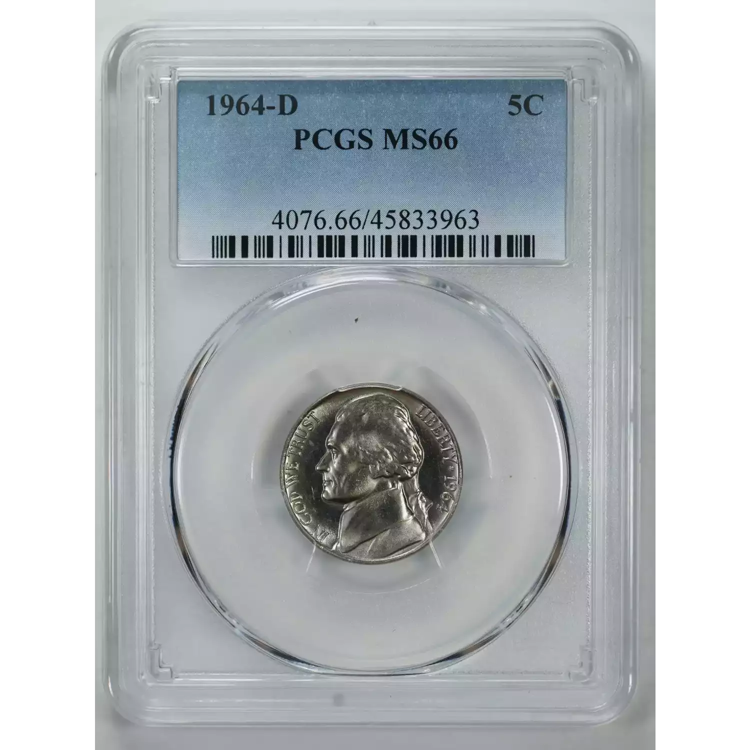 1964-DENVER Nickel Jefferson PCGS MS-66 - Kearney Coin Center