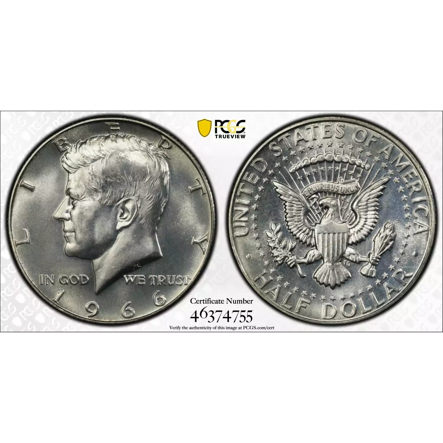 1966-PHILADELPHIA Half Dollars Kennedy Clad PCGS SP-68 SMS Doubled Die Obverse - Kearney Coin Center