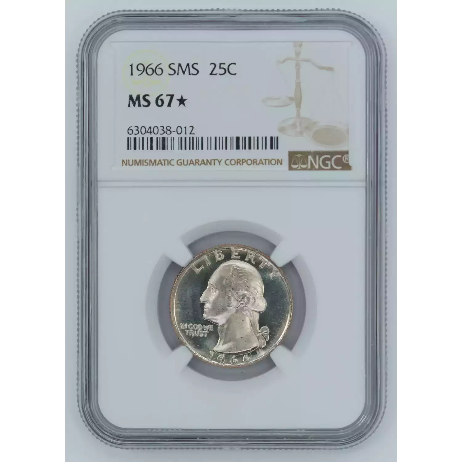 1966-PHILADELPHIA Quarter Dollars Clad Coinage NGC MS-67* SMS - Kearney ...