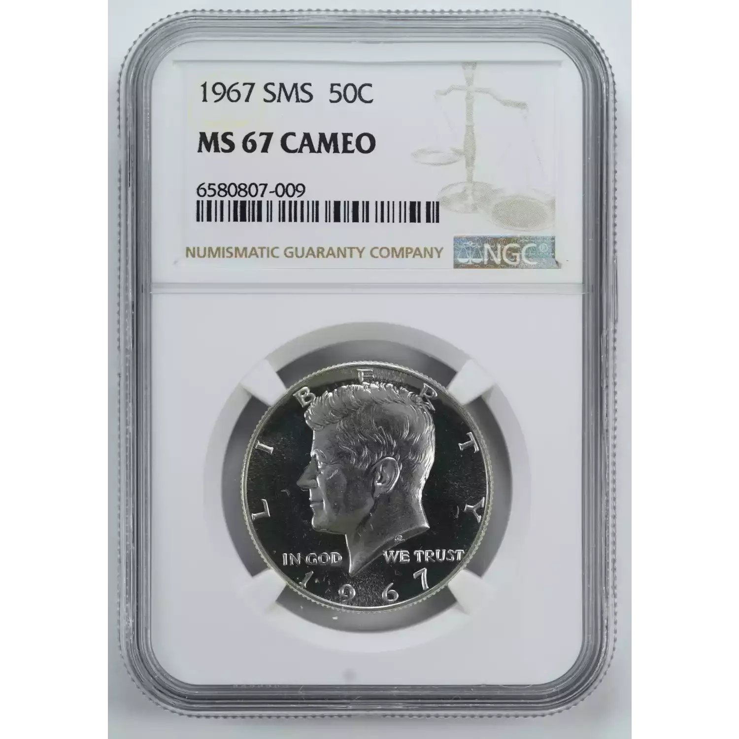 1967-PHILADELPHIA NGC MS-67 CAMEO SMS Half Dollars Kennedy Clad ...