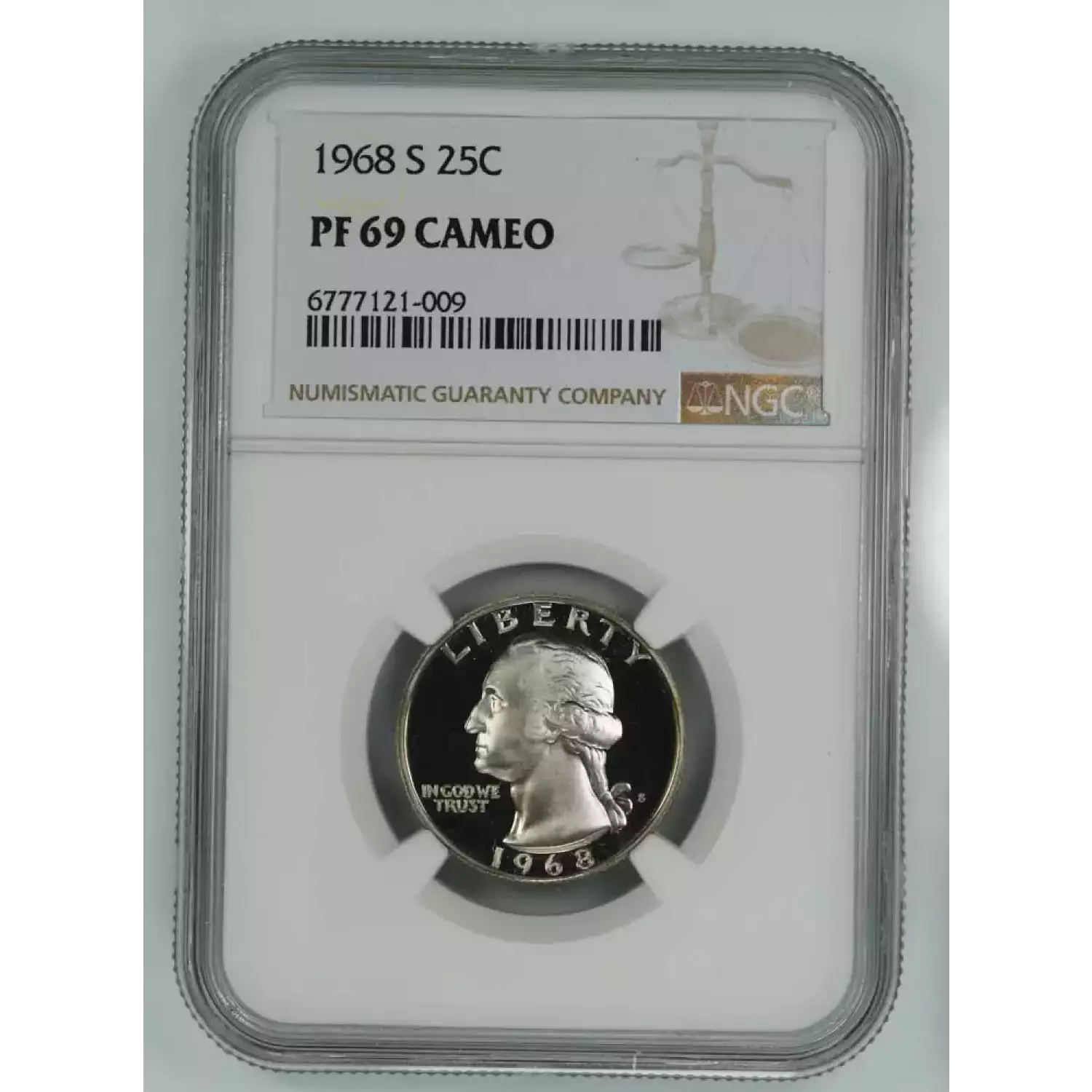 1968-SAN FRANCISCO Quarter Dollars Clad Coinage NGC PF-69 CAMEO ...