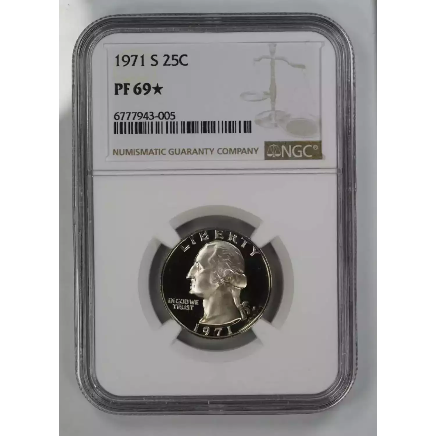 1971-SAN FRANCISCO Quarter Dollars Clad Coinage NGC PF-69* - Kearney ...