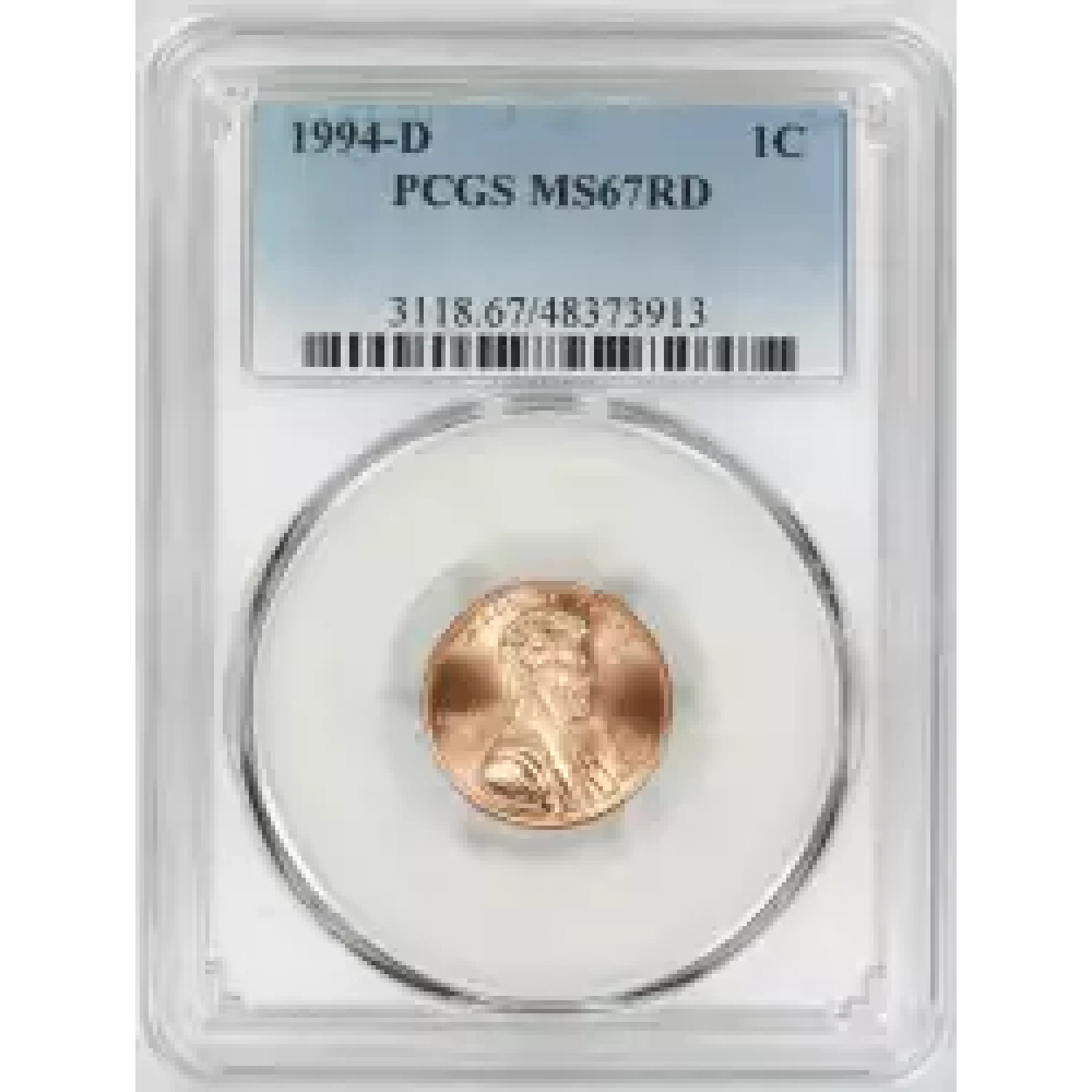 1994-DENVER PCGS MS-67 RD Small Cents Lincoln, Memorial Reverse ...