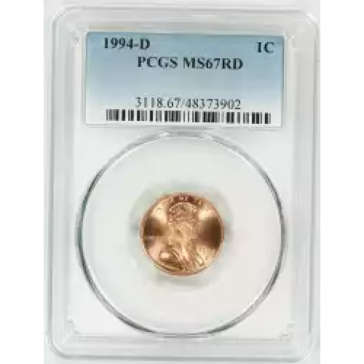 1994-DENVER Small Cents Lincoln, Memorial Reverse PCGS MS-67 RD ...