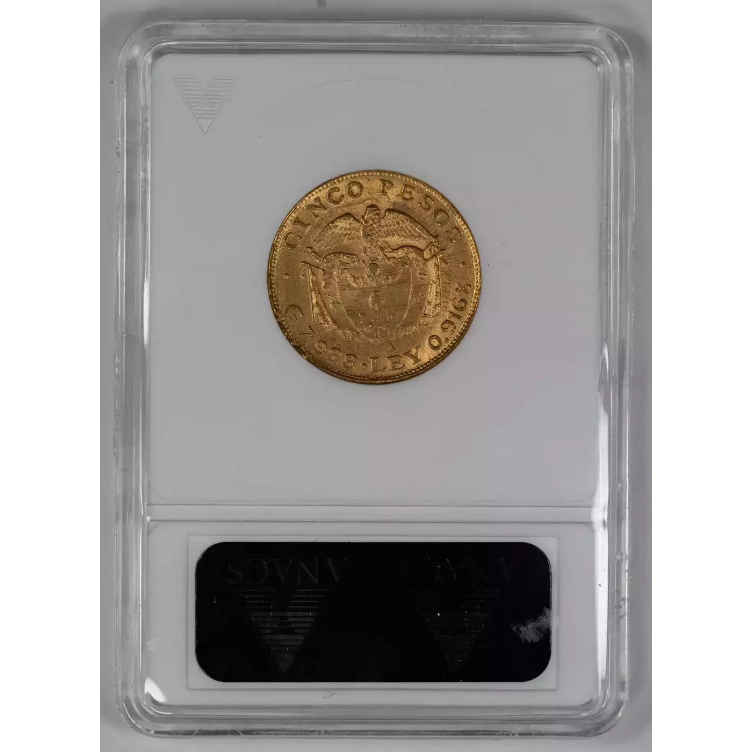 1920-A COLOMBIA Gold 5 PESOS NGC MS-61 - Kearney Coin Center