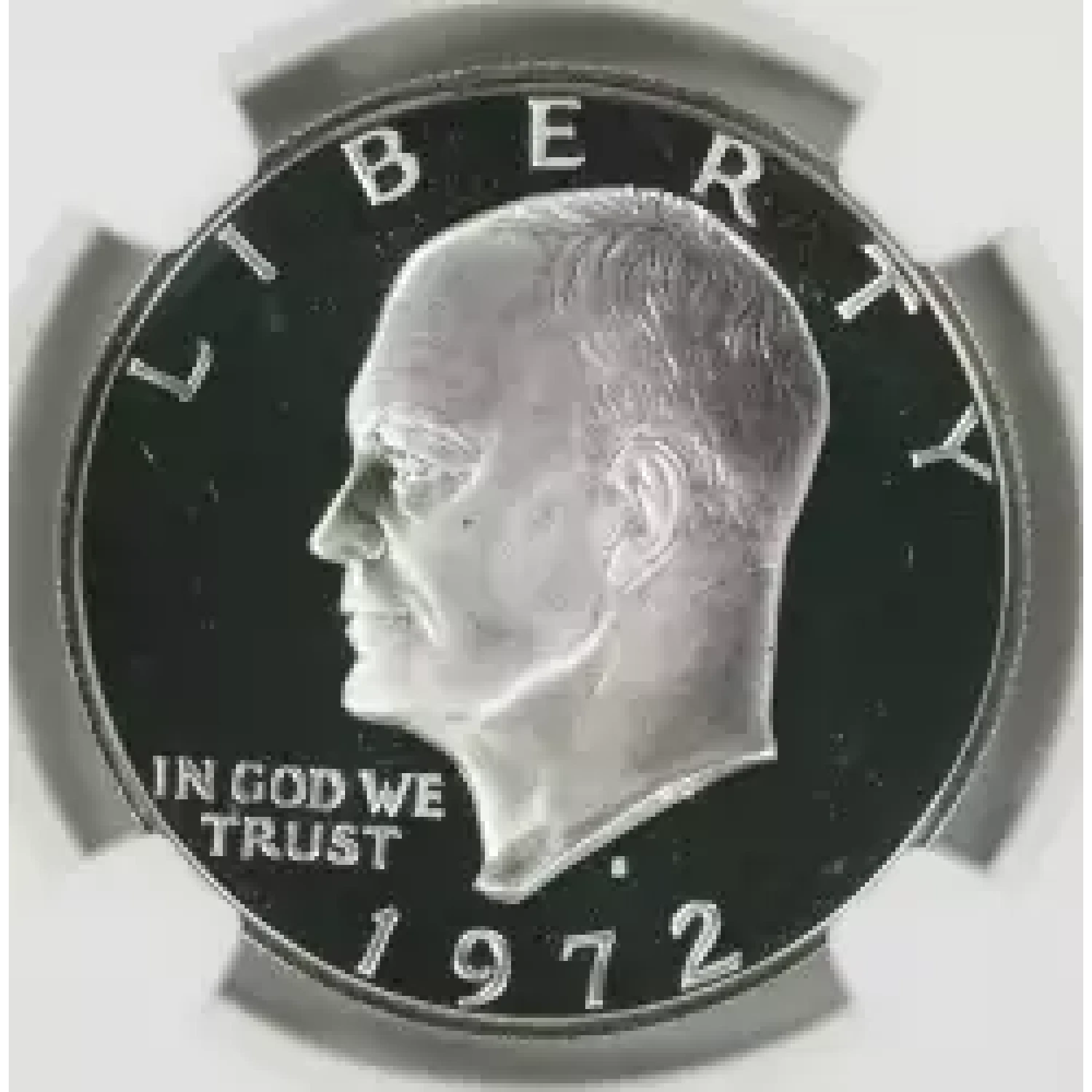 1972-SAN FRANCISCO Dollar Eisenhower 40% Silver NGC PF-69* CAMEO SILVER ...