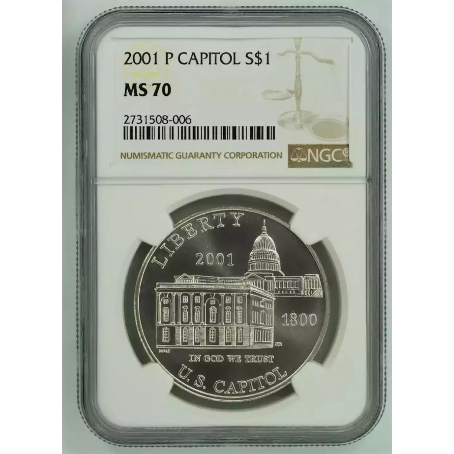 2001-PHILADELPHIA Modern Commemorative U.S. Capitol Visitor Center NGC ...
