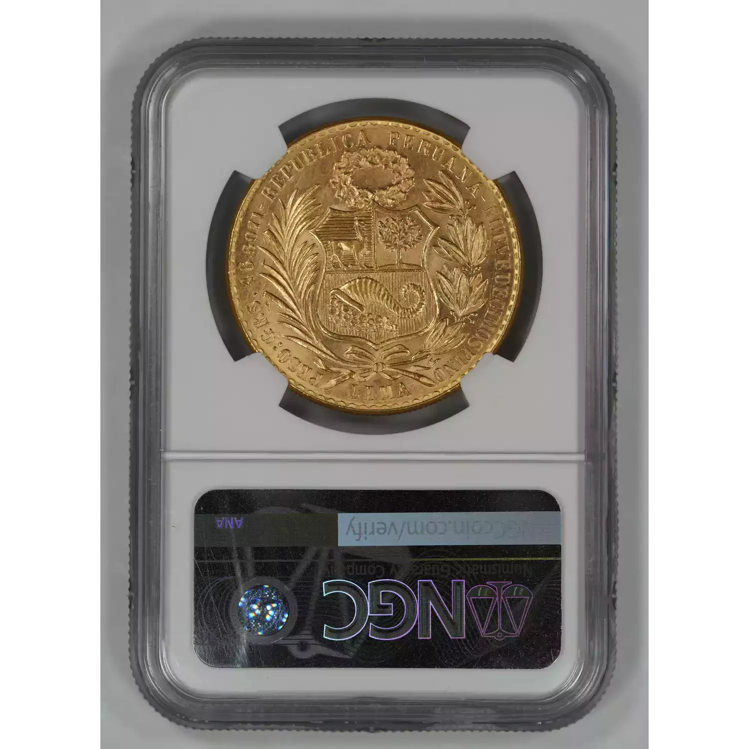 1969 PERU Gold 100 SOLES NGC MS-65 - Kearney Coin Center