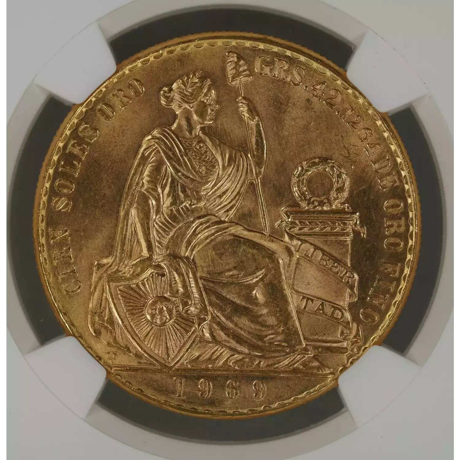 1969 PERU Gold 100 SOLES NGC MS-65 - Kearney Coin Center