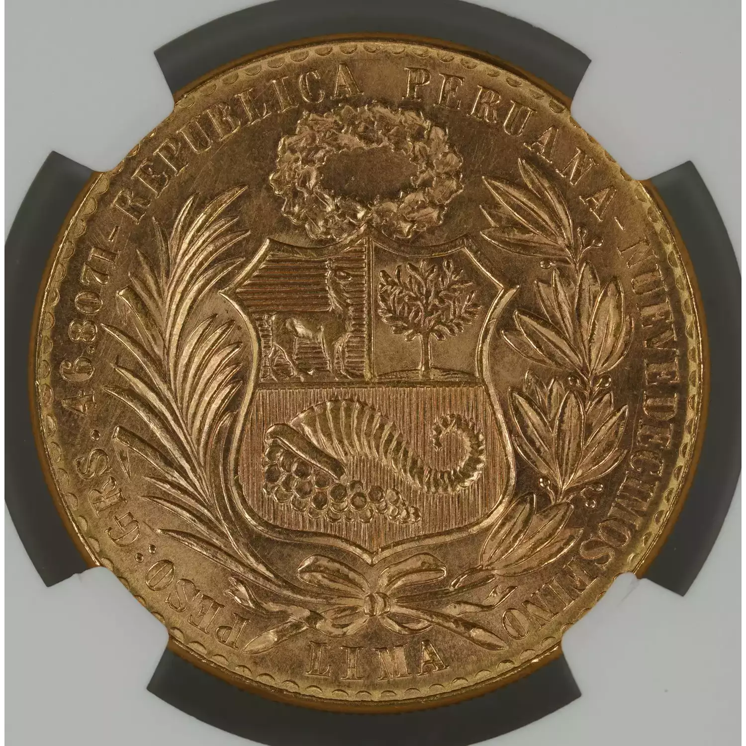 1969 PERU Gold 100 SOLES NGC MS-65 - Kearney Coin Center