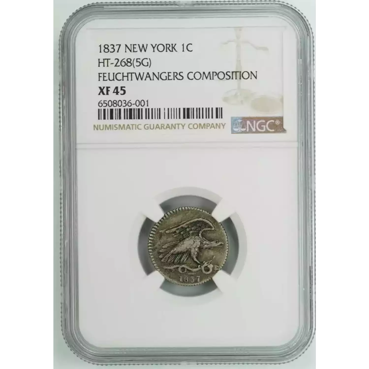 1837 Post Colonial Issues Copper Coinage NGC XF-45 HT-268(5G) - Kearney ...