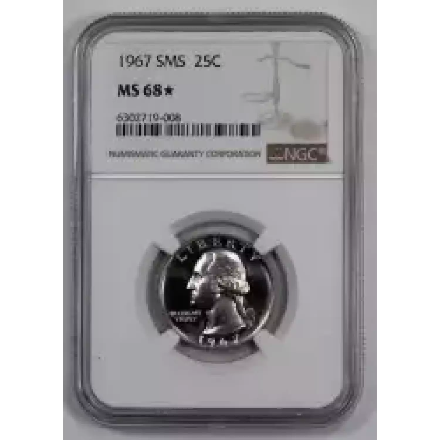 1967-PHILADELPHIA Quarter Dollars Clad Coinage NGC MS-68 SMS - Kearney ...