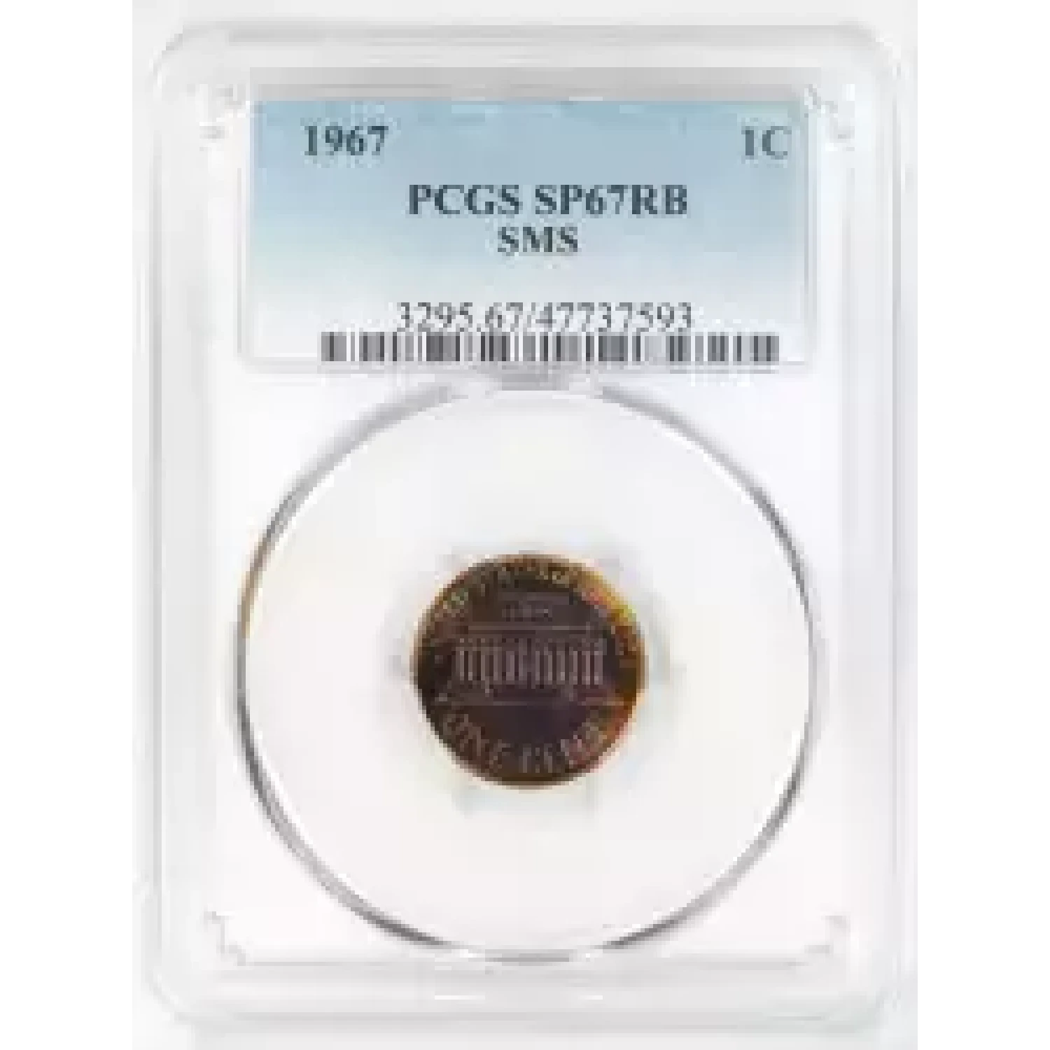 1967-PHILADELPHIA Small Cents Lincoln, Memorial Reverse PCGS SP-67 RB ...